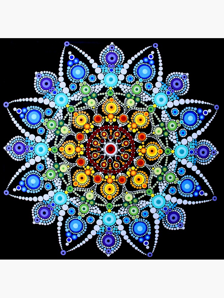 "Zentangle Dot Mandala" Sticker for Sale by gingertkr | Redbubble