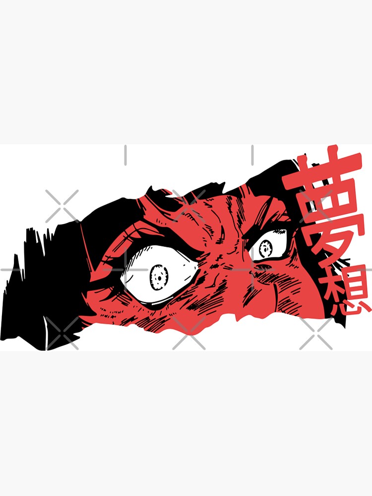 "Anime Red Face" Sticker for Sale by Golden-place | Redbubble
