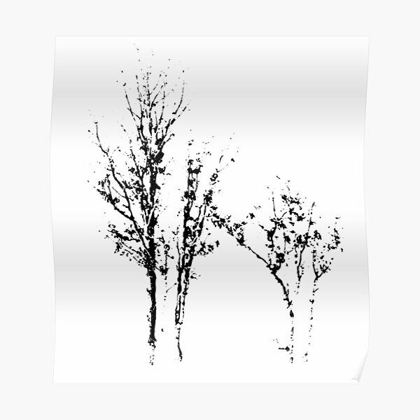"Black and White Abstract Trees" Poster by printondemand69 | Redbubble