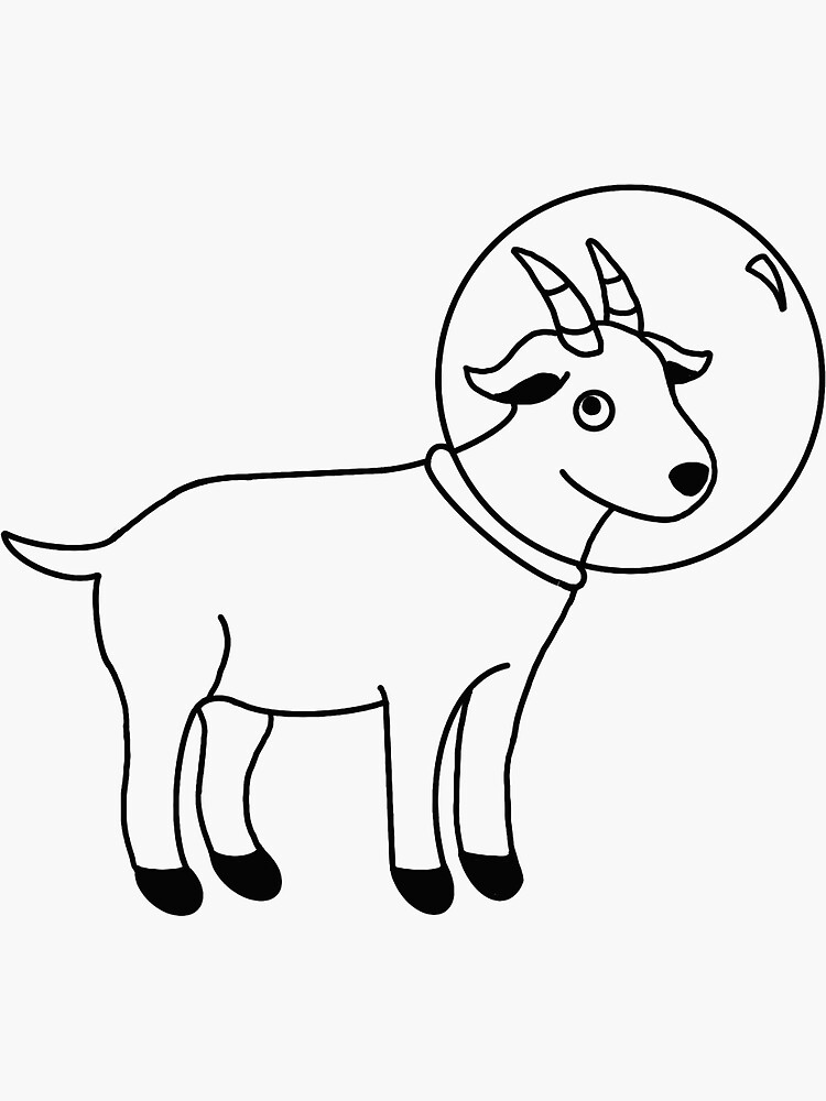 "Space Goat" Sticker by Meredith1199 | Redbubble