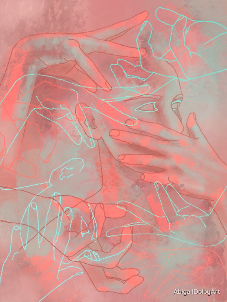 "Touchy Feely" Sticker by AbigailDolbyArt | Redbubble