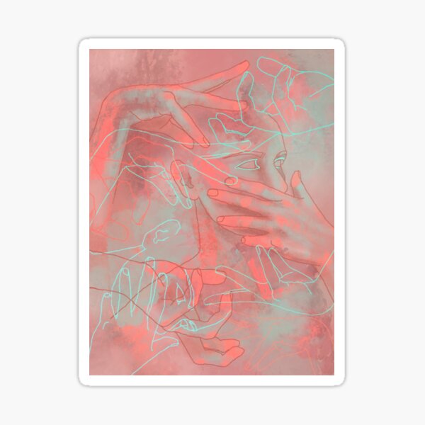"Touchy Feely" Sticker by AbigailDolbyArt | Redbubble