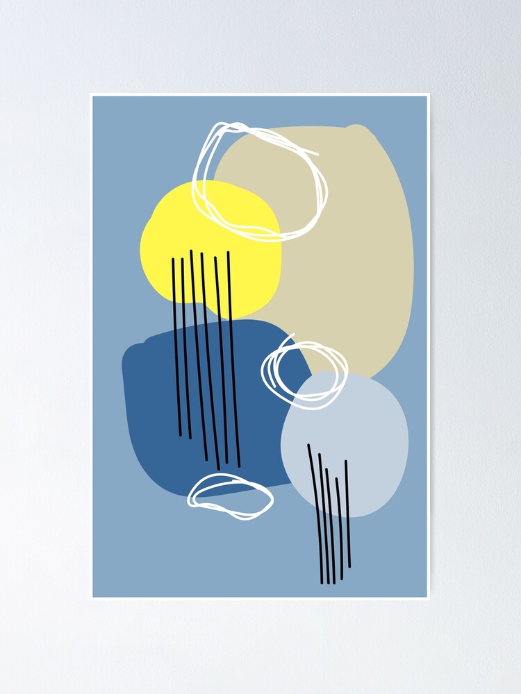 "Blue abstract poster" Poster for Sale by AlinaLisnycha | Redbubble