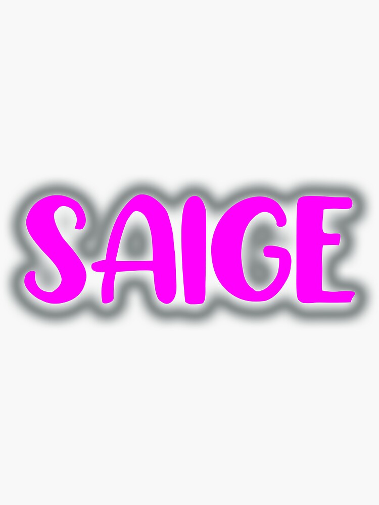"SAIGE" Sticker for Sale by pink-name | Redbubble
