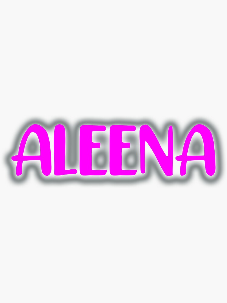 "ALEENA" Sticker for Sale by pink-name | Redbubble