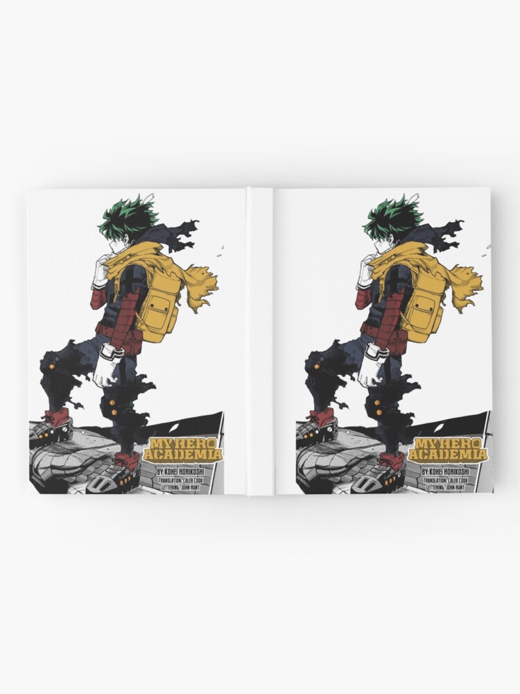 "My Hero Academia Deku Leaves UA" Hardcover Journal by lgextra | Redbubble