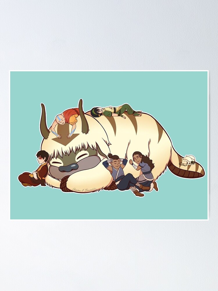 "avatar the last airbender, appa art painting" Poster for Sale by ...