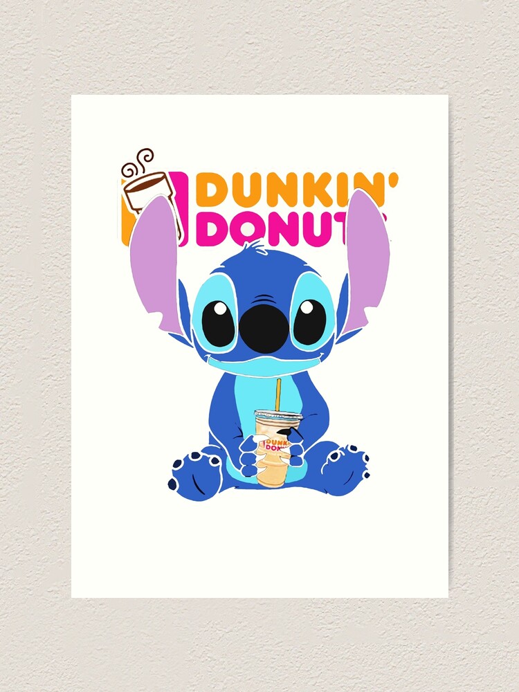 "Stitch Love Dunkin Donuts Funny Lilo and Stitch" Art Print for Sale by ...