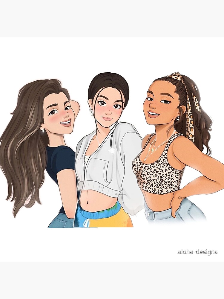 "Avani, Charli, Addison drawing" Poster by aloha-designs | Redbubble