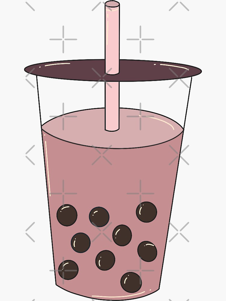 "purple boba tea" Sticker for Sale by elizabethhpark | Redbubble