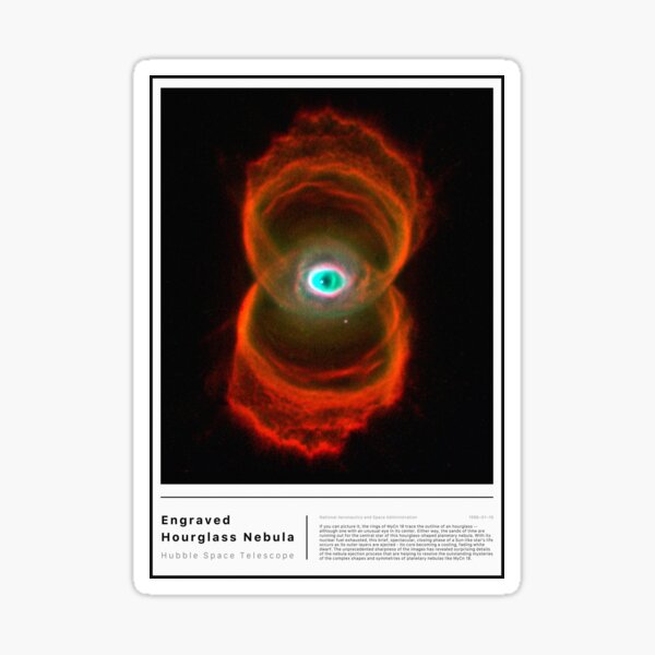 "Engraved Hourglass Nebula" Sticker for Sale by SPACESTORY | Redbubble