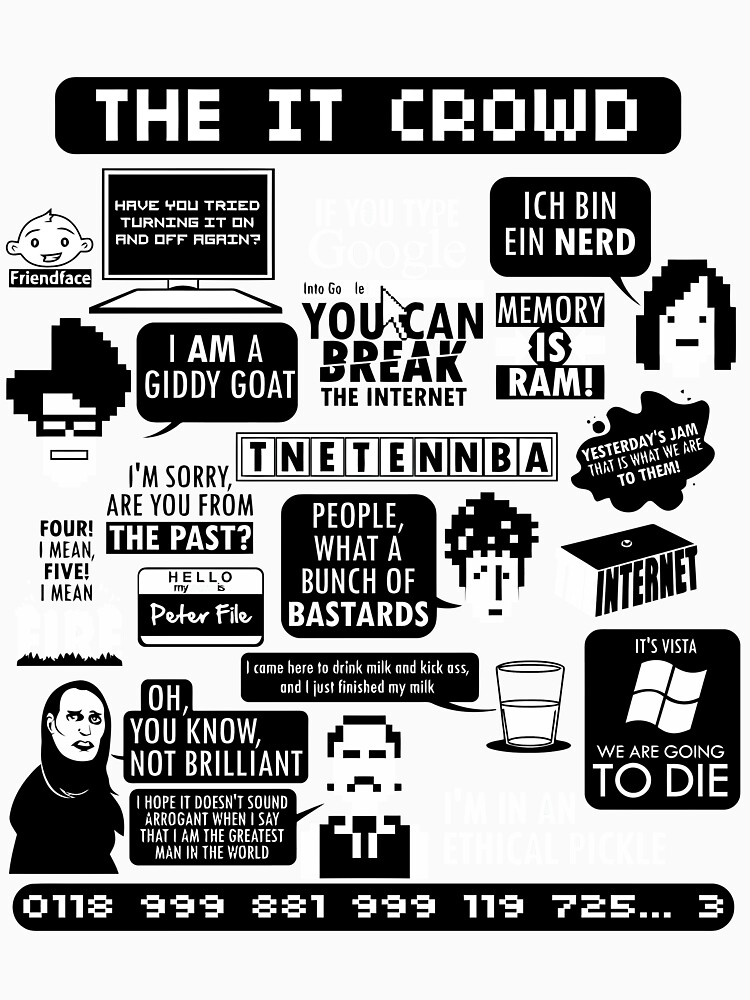 "The IT Crowd Quotes" Essential T-Shirt for Sale by NicolasParisian ...