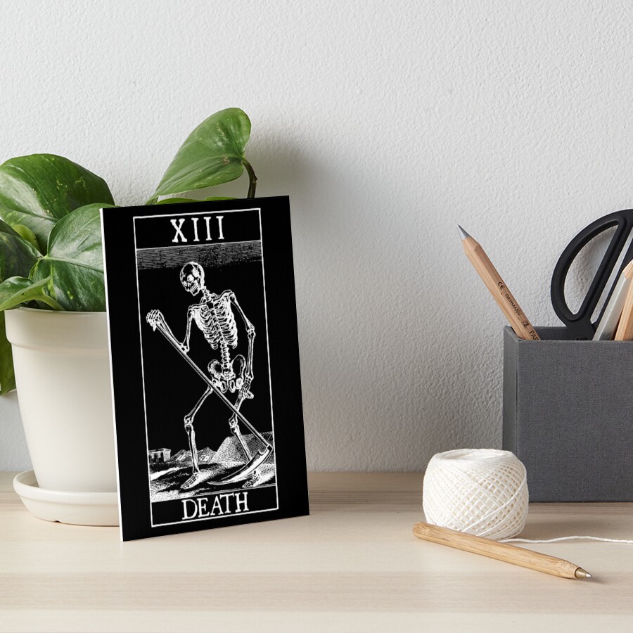 "XIII Death: vintage black & white Tarot card from a 19th century deck ...