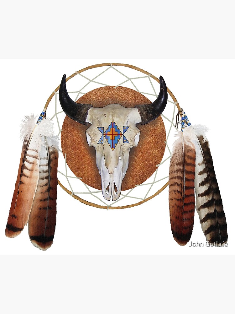 "Buffalo Skull Dream Catcher" Poster by awohali | Redbubble