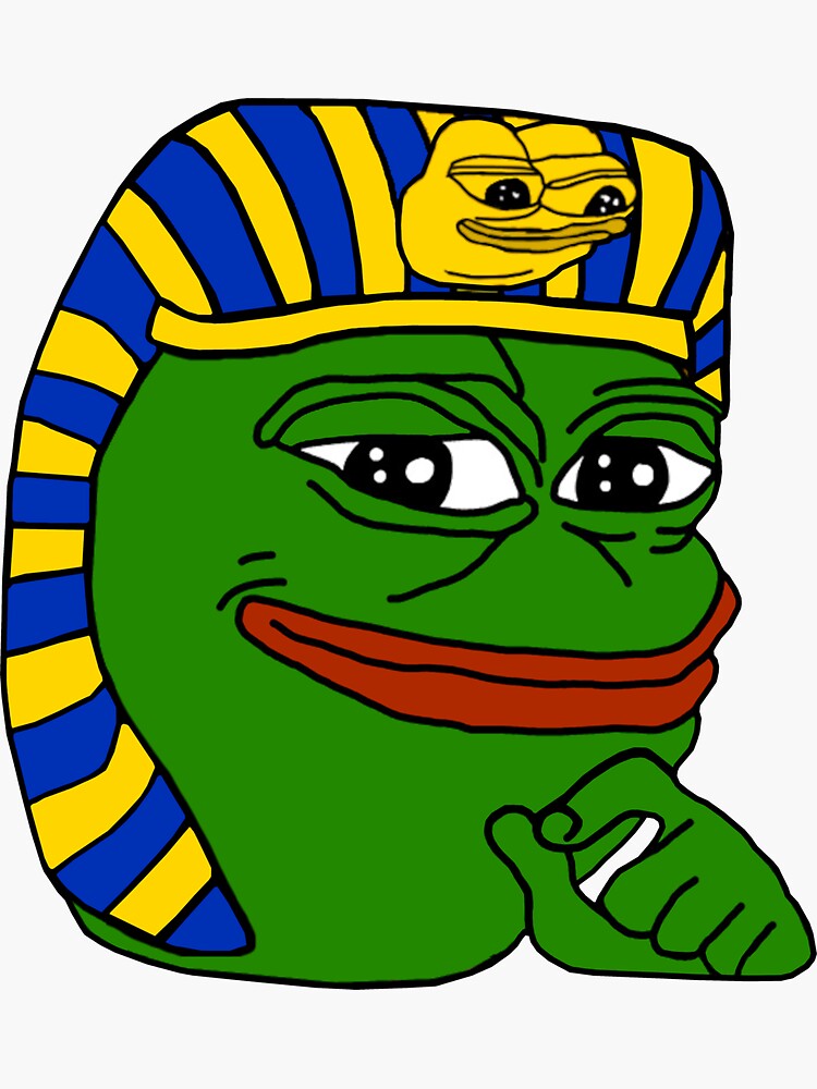 "Ancient Egyptian Pepe Pharaoh " Sticker for Sale by Slav-Art | Redbubble