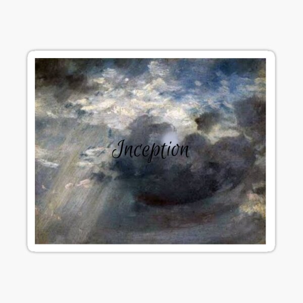 "Inception - Cloud Study " Sticker for Sale by JustBeingCloudy | Redbubble
