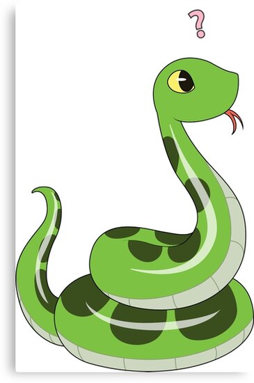 "Chibi snake" Canvas Print by FluffyXai | Redbubble