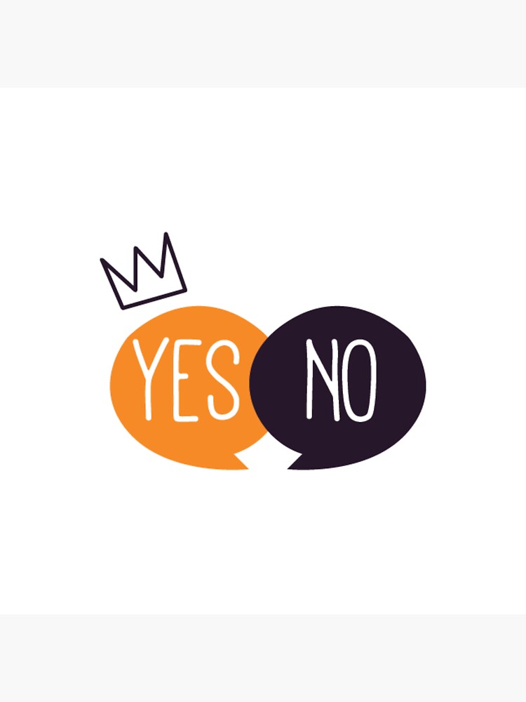 "YES-NO design" Sticker for Sale by The-duck-store | Redbubble