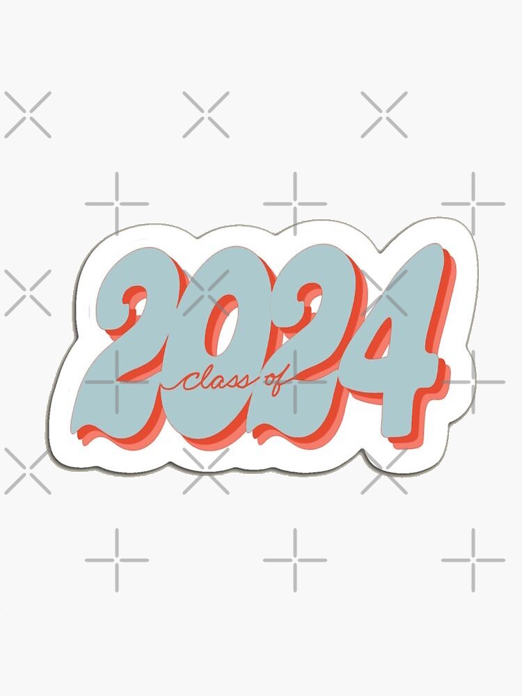 "Class of 2024 aesthetic graphic" Sticker by ArtGratiaAsh | Redbubble