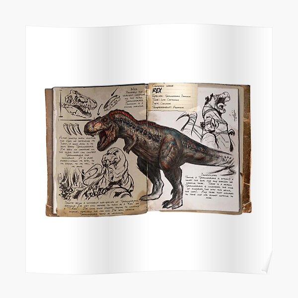 "Ark: Survival Evolved Rex dossier" Poster for Sale by Takushi4 | Redbubble