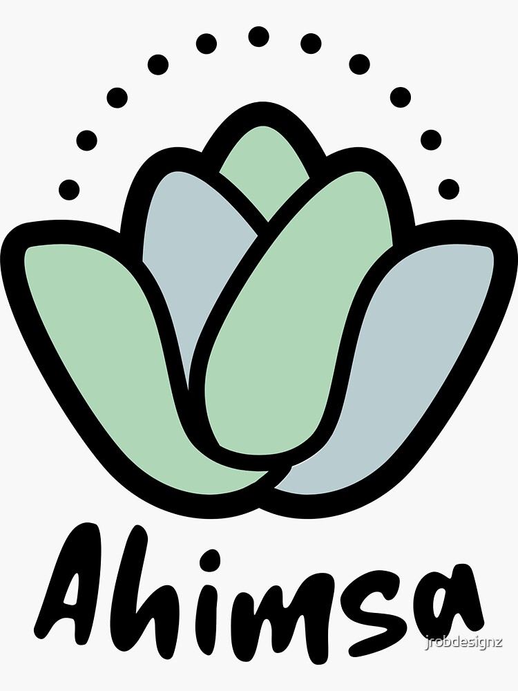 "Ahimsa Lotus Flower " Sticker for Sale by jrobdesignz | Redbubble
