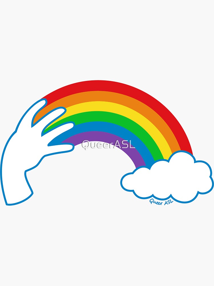 "ASL Rainbow" Sticker for Sale by QueerASL | Redbubble