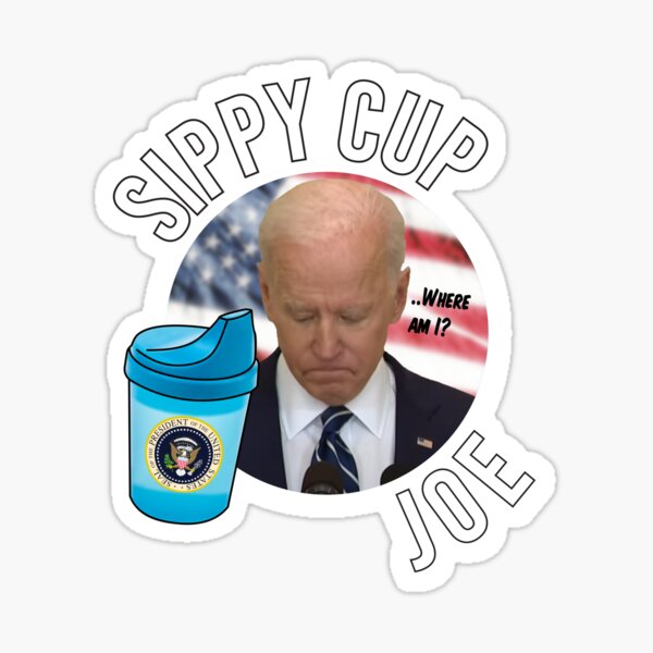 "Funny Sippy Cup Joe Biden" Sticker for Sale by breh-art | Redbubble
