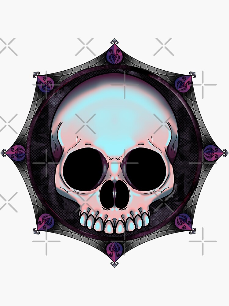 "Gothic Skull" Sticker by megasourusrex | Redbubble