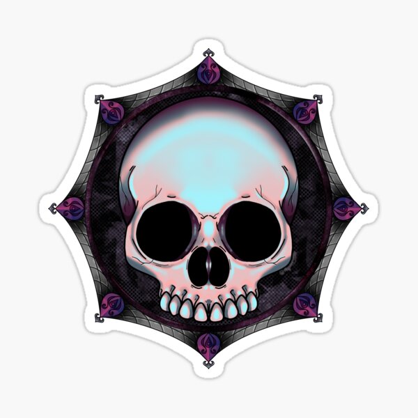 "Gothic Skull" Sticker by megasourusrex | Redbubble