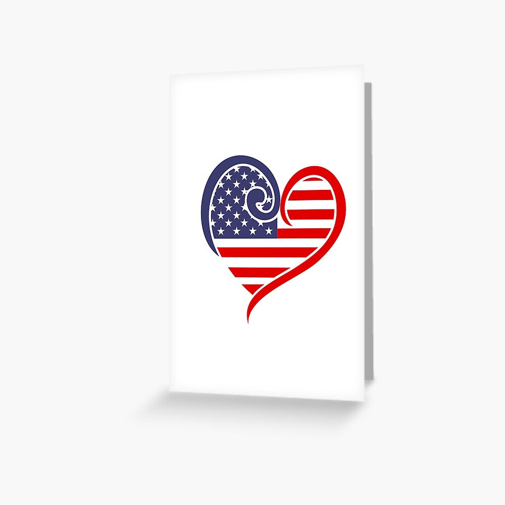 "Red White Blue Heart Flag, USA Flag, American Flag, 4th of July ...