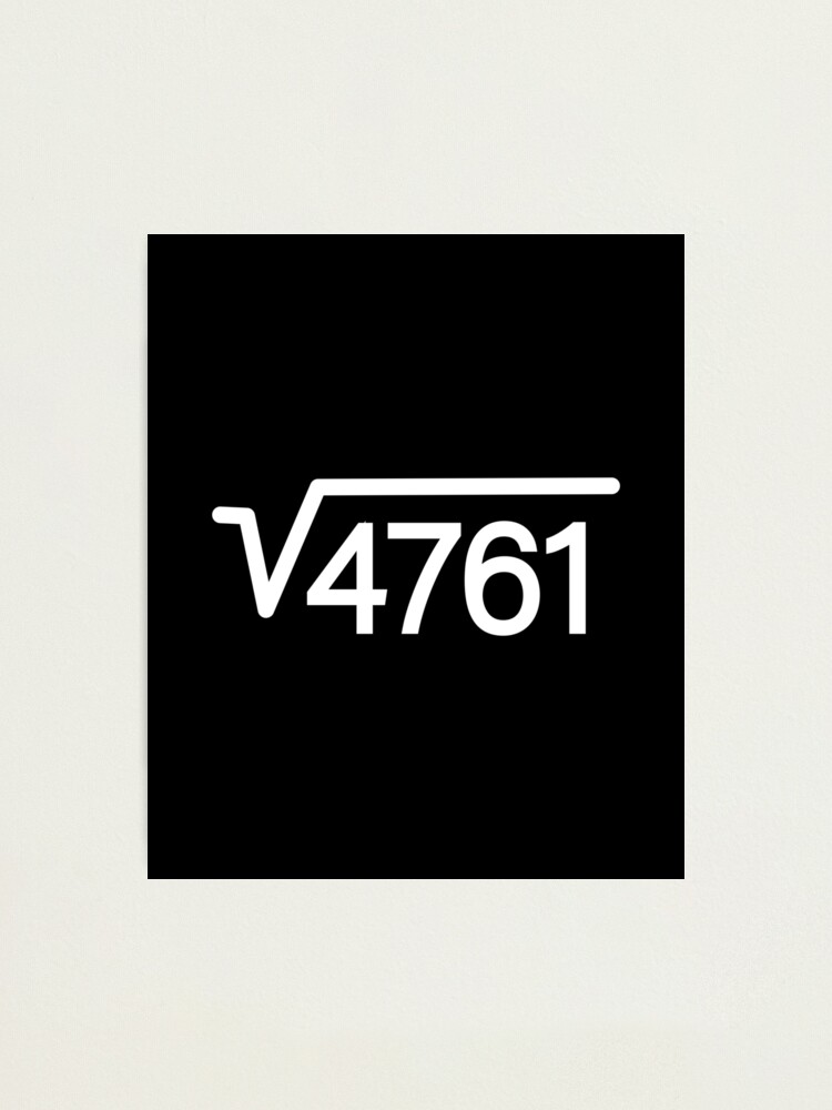 Lámina fotográfica «Problema matemático divertido Raíz cuadrada de 4761 ...