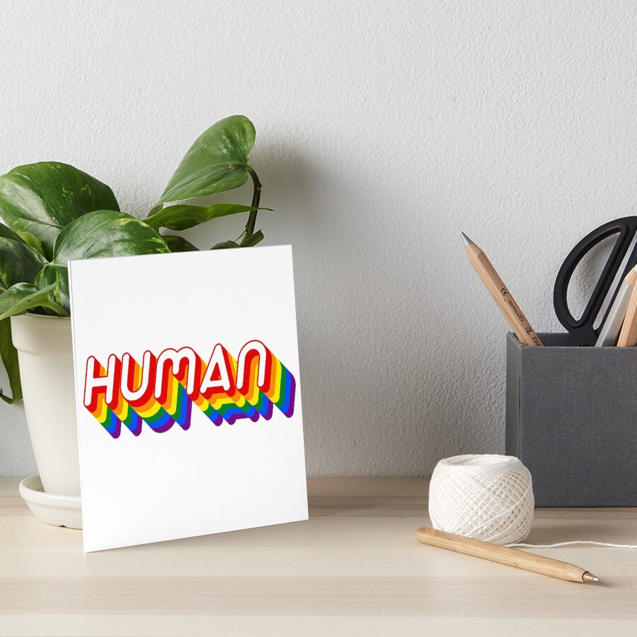"Human Pride Logo" Art Board Print by DwarfSeal | Redbubble