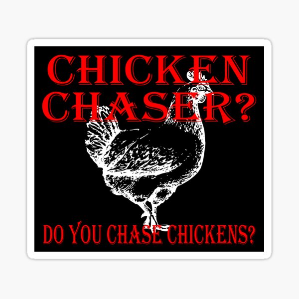 "Chicken Chaser? Do you chase chickens? - Videogame" Sticker for Sale ...