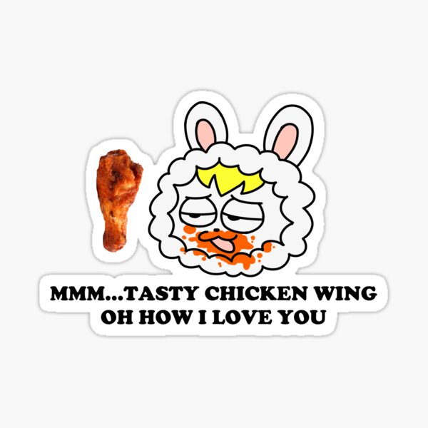"tasty chicken wing" Sticker by aesthetic-loser | Redbubble