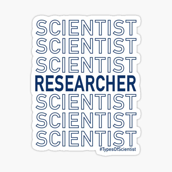 "Science Researcher" Sticker for Sale by semarhy | Redbubble
