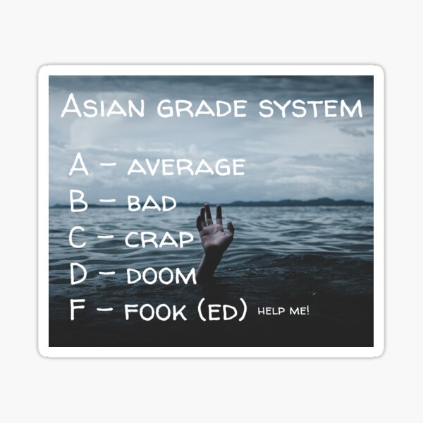 "Asian Grade System - Back To School, Asian Education" Sticker for Sale ...