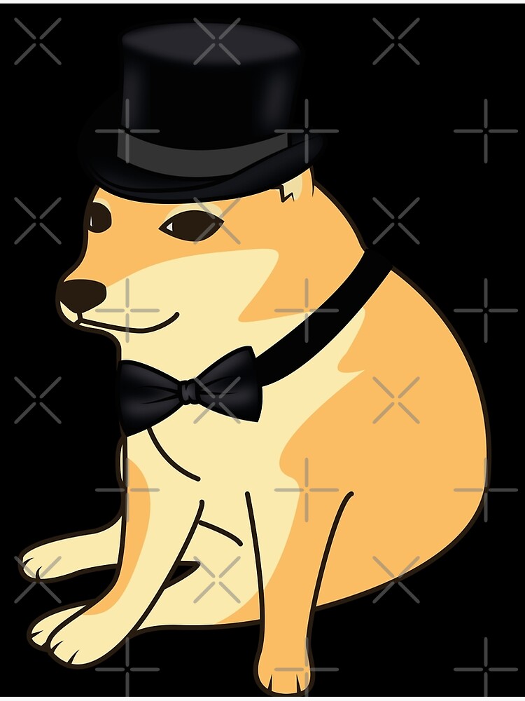 Póster «Perrito cheems elegante» de Atsuwu | Redbubble