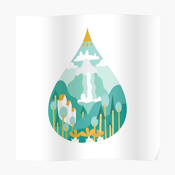 "Infinite waterfall drop" Poster for Sale by gabbadelgado | Redbubble