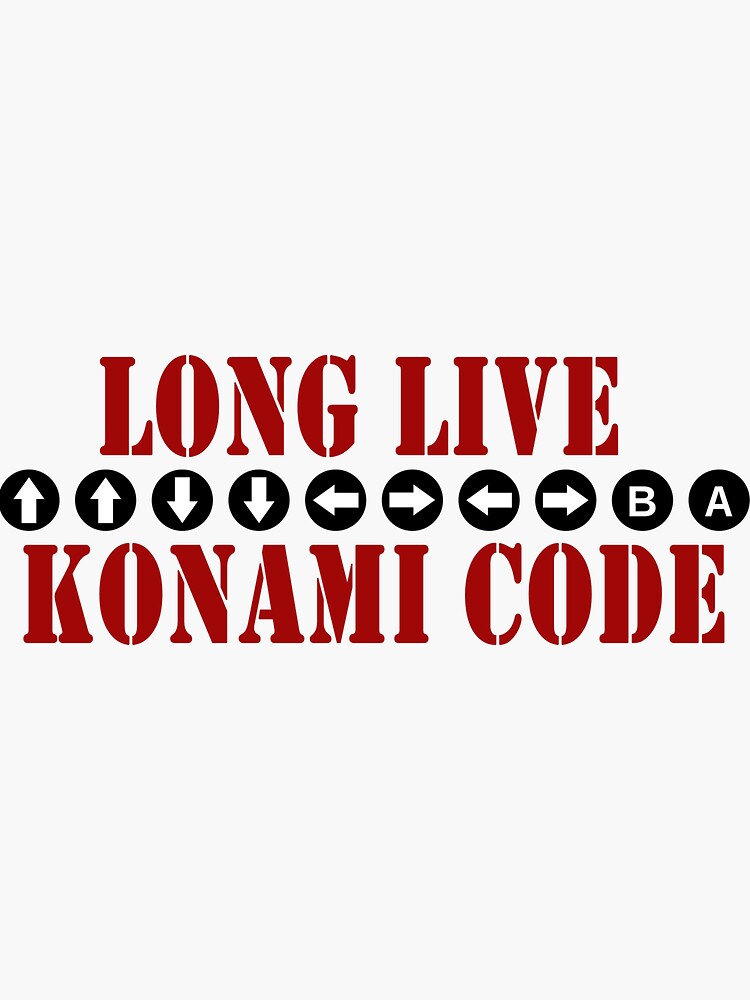 "Konami code" Sticker for Sale by dreamcatcher00 | Redbubble