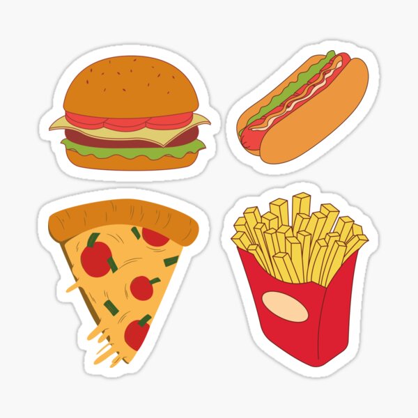 "Junk Food Sticker Pack" Sticker for Sale by ImmortalGainz | Redbubble