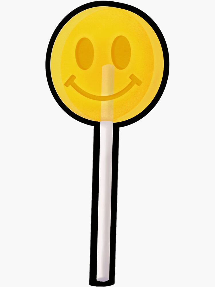 "Smiley Pop" Sticker for Sale by Soft-n-Vivid | Redbubble