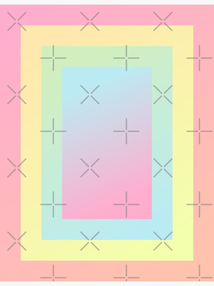 "Rectangular Pastel Rainbow" Sticker for Sale by MrSwaggerLee | Redbubble