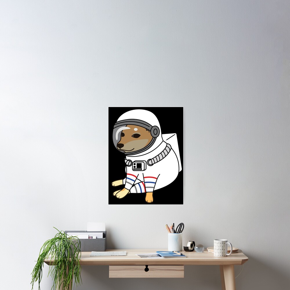 Póster «Perrito cheems astronauta» de Atsuwu | Redbubble