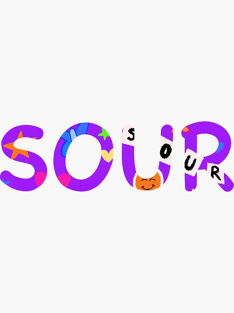 "SOUR Sticker" Sticker for Sale by minimalistworks | Redbubble