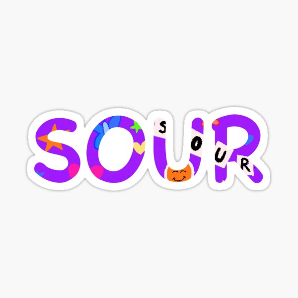 "SOUR Sticker" Sticker for Sale by minimalistworks | Redbubble