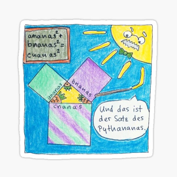 "Professor Ecksonne explains the Pythagorean theorem with a pineapple ...