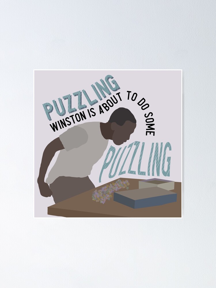 "Winston and his puzzling" Poster for Sale by gbrunken | Redbubble