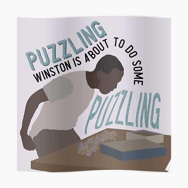 "Winston and his puzzling" Poster for Sale by gbrunken | Redbubble