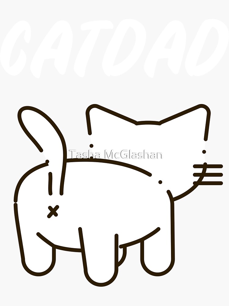 Pegatina «Gato papá gato amante gato papá papi padre padre gato dueño ...