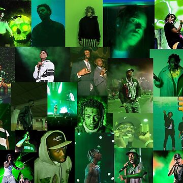 "green rap collage" Poster for Sale by morgananjos | Redbubble